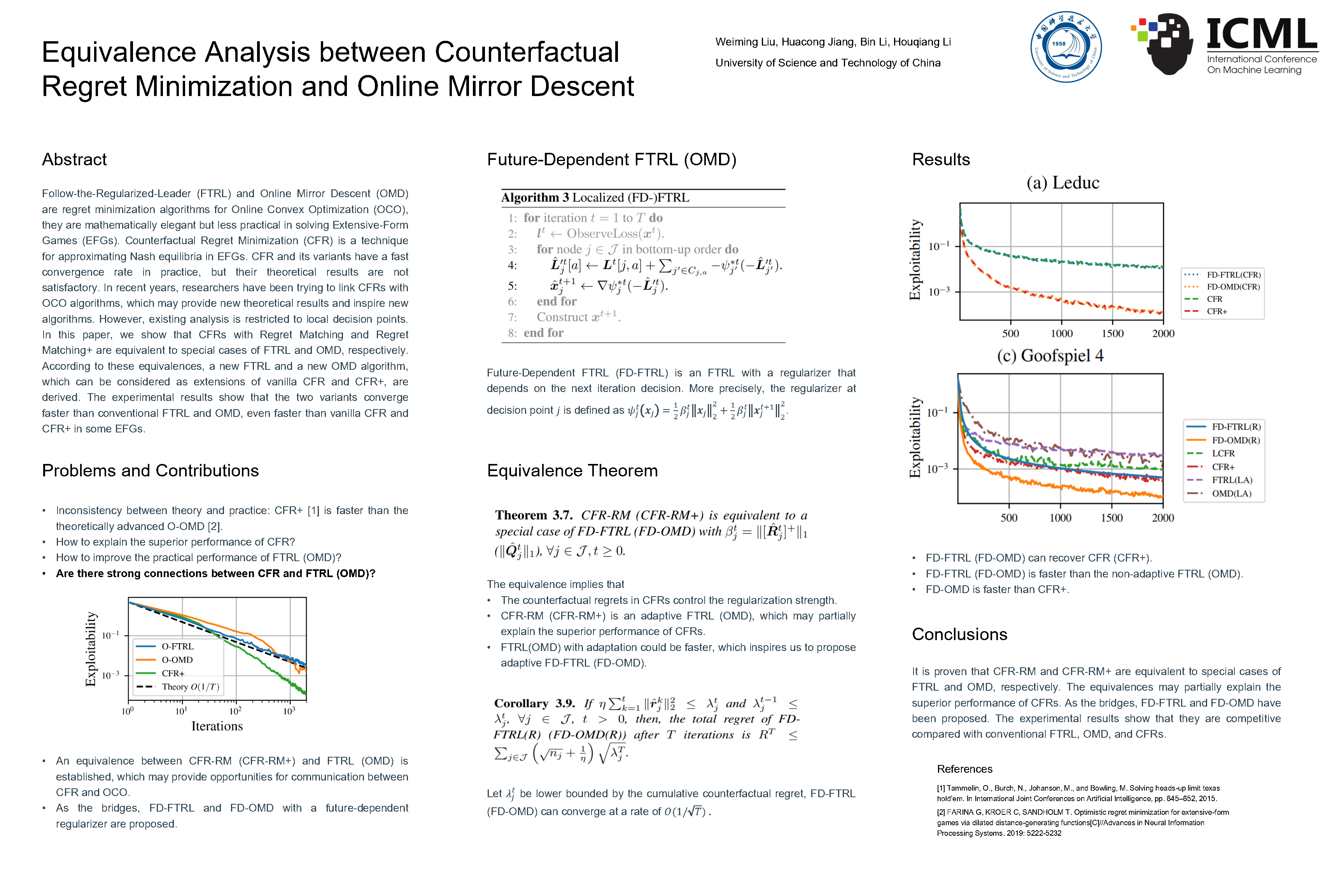 ICML Poster Equivalence Analysis between Counterfactual Regret Minimization and Online Mirror ...